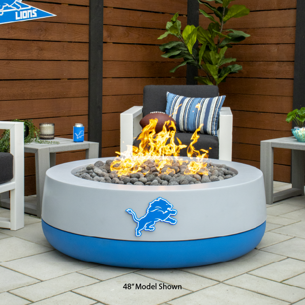 FlameCraft Detroit Lions One Pride Duo Gas Fire Pit - 36" | Woodland Direct